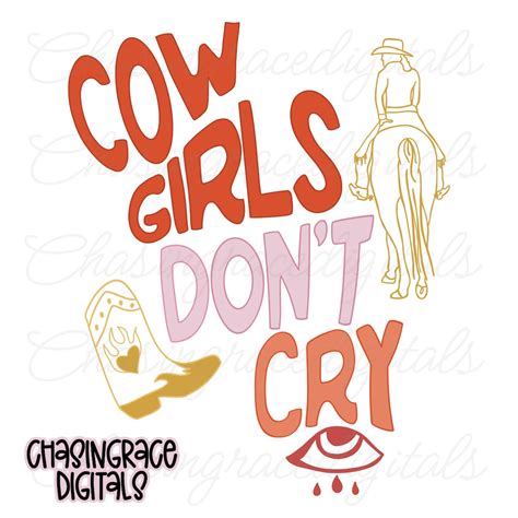 Cowgirls Dont Cry Png Retro Trendy Western Country Etsy