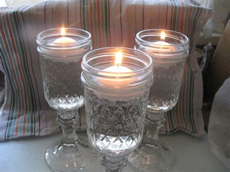 Rustic Goblets Can Be Used For Floating Candles Or A Wonderful Wine