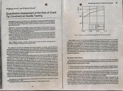 Pdf Quantitative Assessment Of The Role Of Crack Tip Constraint On