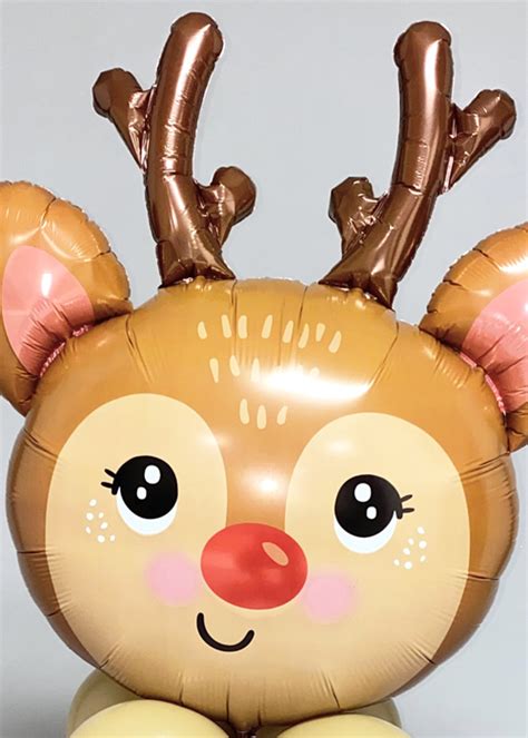 Inflated Christmas Reindeer Balloon Stack Q14976 STACK Struts Party