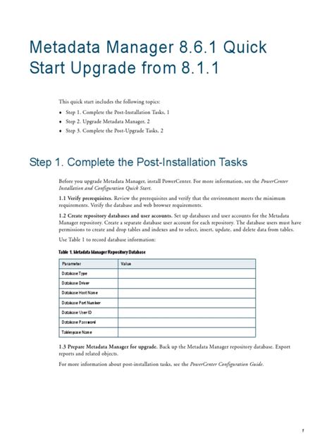 pcae 861 mm upgrade quick start pdf metadata databases