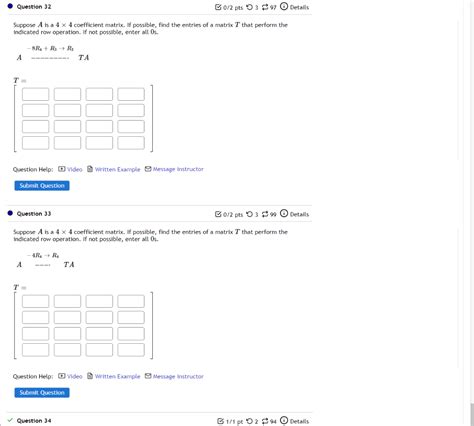 Solved Suppose A Is A Coefficient Matrix If Possible Chegg