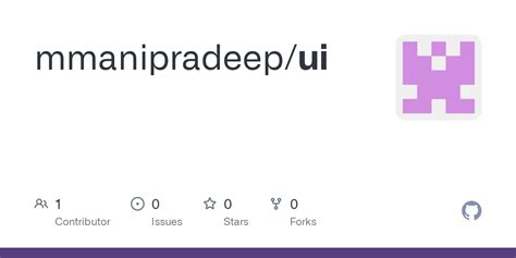 Github Mmanipradeepui