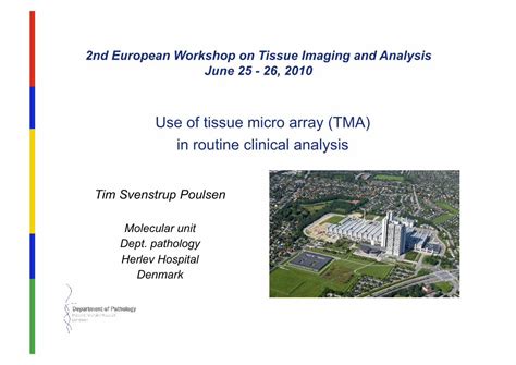 Pdf Use Of Tissue Micro Array Tma In Routine Clinical