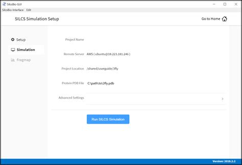 Graphical User Interface Quickstart SilcsBio User Guide