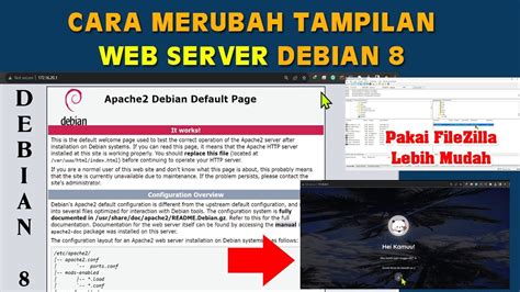 Cara Merubah Tampilan Web Server Linux Debian 8 Virtualbox Youtube