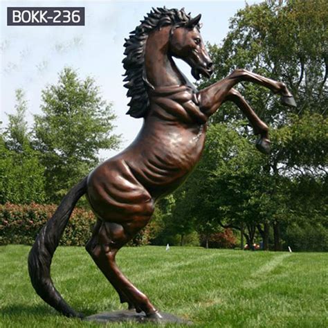Life Size Bronze Rearing Horse Statue For Sale