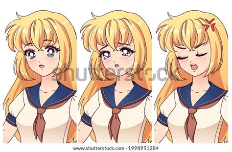 Sad Anime Girl With Blonde Hair And Blue Eyes