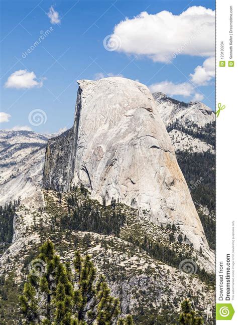 Half Dome From Washburn Point Yosemite National Park Stock Photo