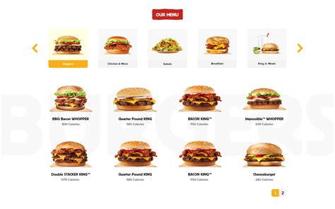 Burger King Website Ui Concept On Behance