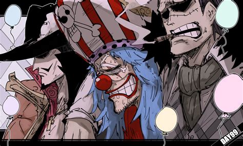 Kankan33333 Buggy The Clown Crocodile One Piece Dracule Mihawk