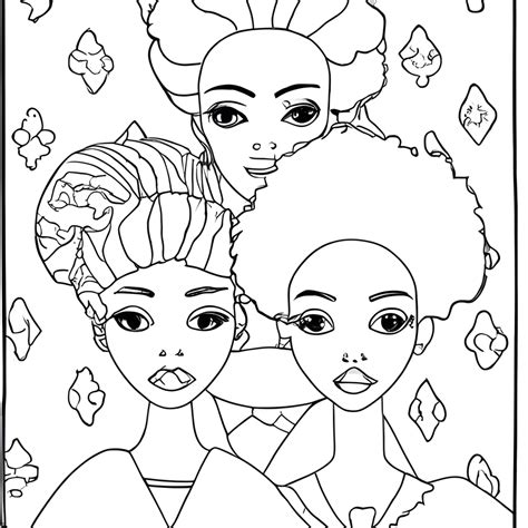 Belles livres de coloriage pour filles afro américaines Creative Fabrica
