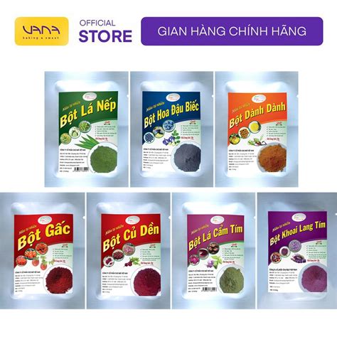 BỘt TẠo MÀu TỰ NhiÊn Hoa đậu Biếc Bột Củ Dền Bột Dành Dành Bột Lá