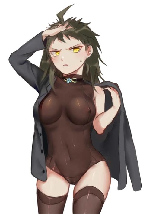 Rule 34 1girls Ahoge Angry Brown Hair Cameltoe Cross Neko Danganronpa