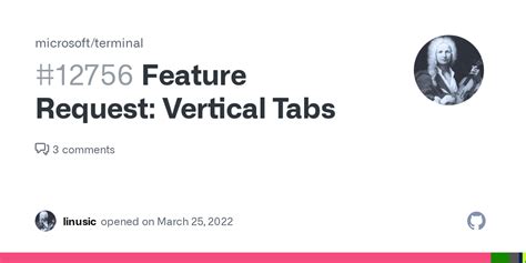 Feature Request Vertical Tabs Issue Microsoft Terminal GitHub
