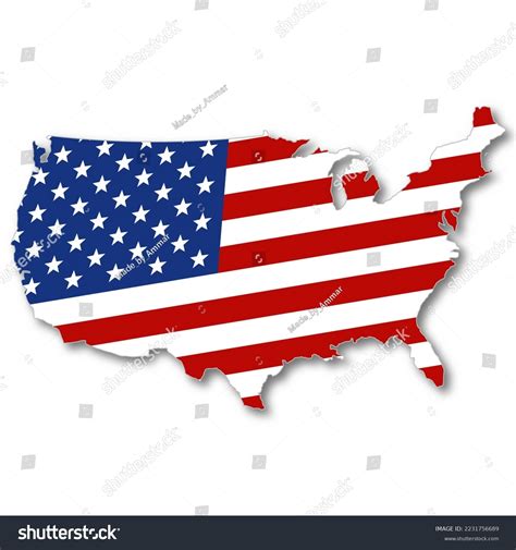 America Flag Map United States Flag Stock Illustration 2231756689