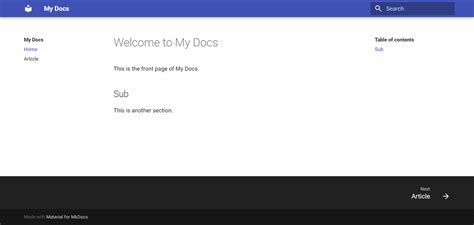 Creating A Documentation Site With Mkdocs