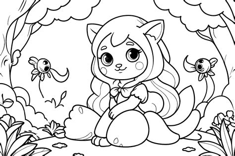 Фантастическая иллюстрация для раскрашивания для взрослых Премиум Ai сгенерированный вектор