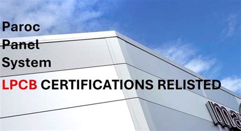 Paroc Panel System Uk On Linkedin Lpcb Certification