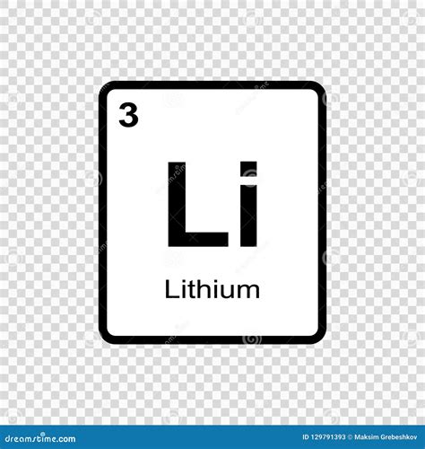 Litio Del Elemento Químico Stock De Ilustración Ilustración De Futurista 129791393