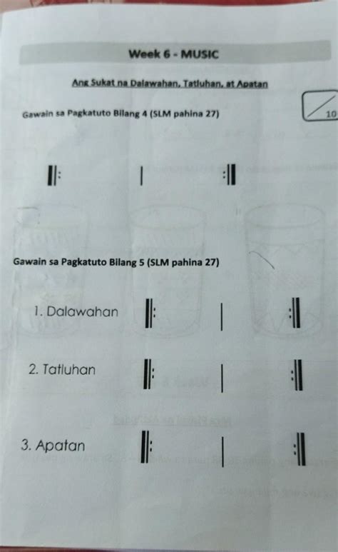 Week 6 Musicang Sulat Na Dalawahan Tatluhan At Apatangawain Sa