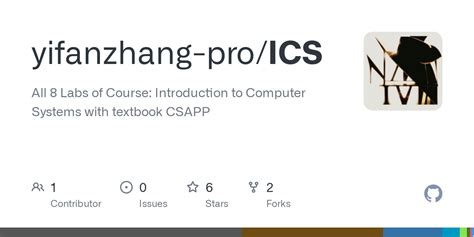 github yifanzhang pro ics all 8 labs of course introduction to