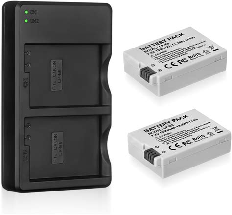 Bm Premium 2 Pack Of Lp E8 Lpe8 Batteries And Dual
