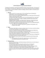 IHP 501 Module Four Project Preparation Worksheet Docx IHP 501 Module Four Project Preparation