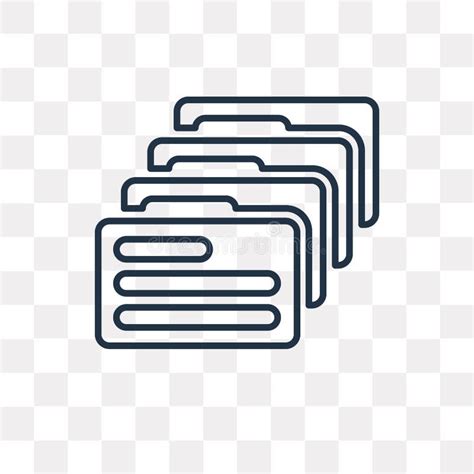 Files Vector Icon Isolated On Transparent Background Linear Files Transparency Concept Can Be