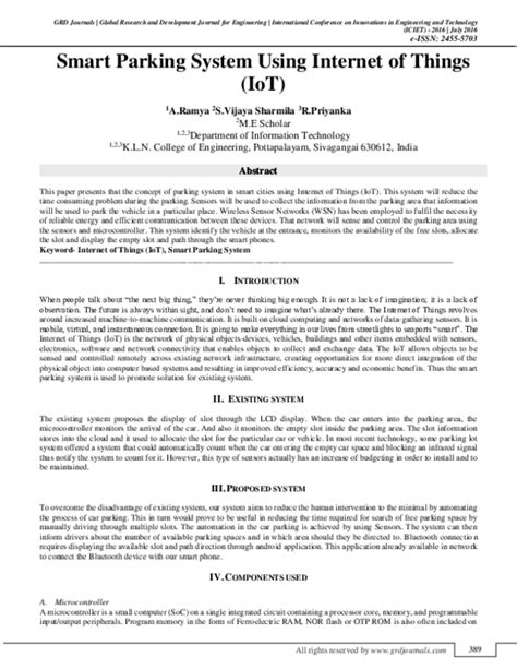 pdf smart parking system using internet of things iot