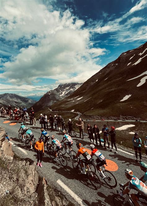 Tour De France Col Du Galibier Covered In Orange Dots Ileve District