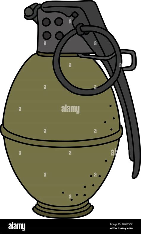 The Old Khaki Offensive Hand Grenade Stock Vector Image And Art Alamy