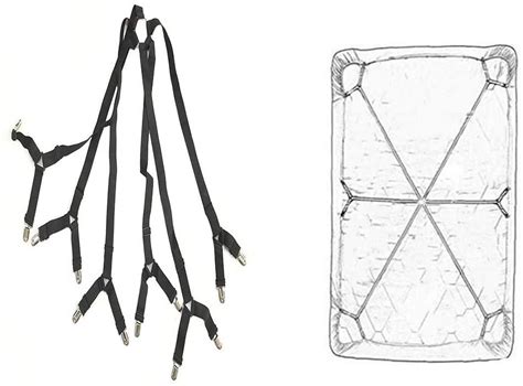 Adjustable Bed Sheet Fasteners Suspenderslong Adjustable Crisscross