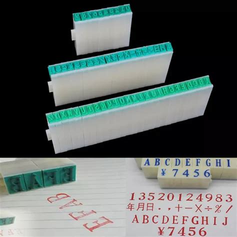 1 Set English Alphabet Letters Numbers Rubber Stamp Free Combination