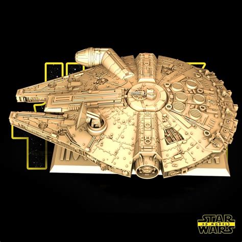 Millennium Falcon Star Wars Stl 3d Print Files 3d Kiee Shop