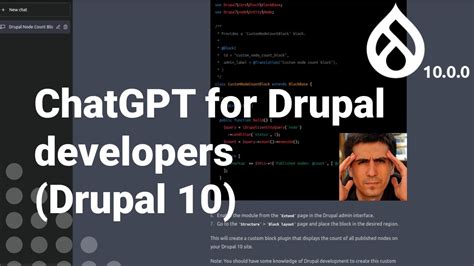 Chatgpt For Drupal Developers Drupal 10 Youtube