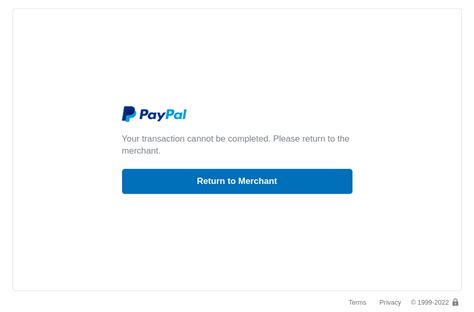 error your transaction cannot be completed plea paypal community