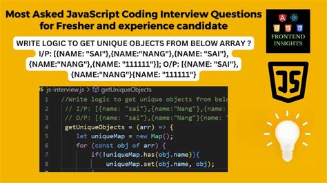 Remove Duplicate Objects From An Array In Javascript Javascript Coding Interview