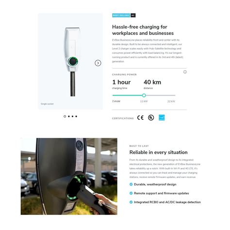 Evbox Businessline Ev Charge Point 2 X 22kw Type 2 Double Socket Hub