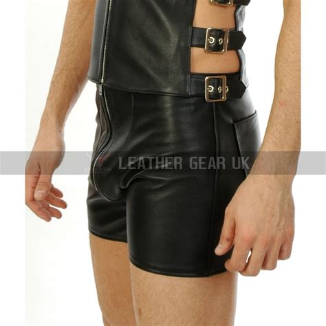Mens Leather Shorts Real Sheep Leather Pride Walk Shorts Etsy