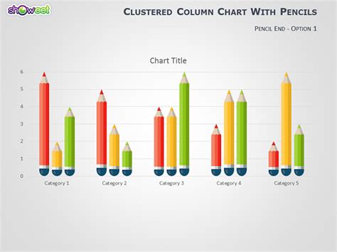 Pencils Data Driven Powerpoint Graphs