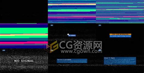 电视噪声毛刺失真数字白噪解码错误画面效果制作ae模板 Cg资源网