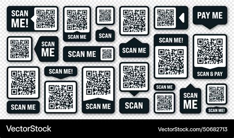 Scan Me Qr Code Sticker Online Payment Special Vector Image Scan Me Qr Code Sticker Online Payment Special Vector Image