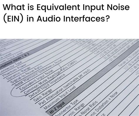what is equivalent input noise ein in audio interfaces