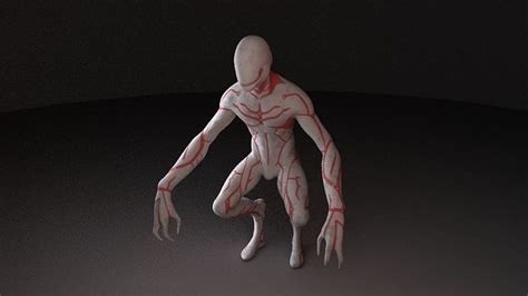 3d Model Monster Faceless Vr Ar Low Poly Cgtrader