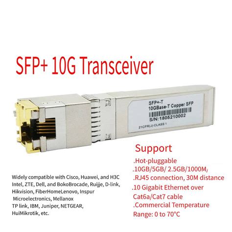 10g Sfp To Rj45 Copper Module 10gb Sfp Rj45 Module Compatible With Multiple Switches Shopee