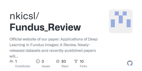 GitHub Nkicsl Fundus Review Official Website Of Our Paper Applications Of Deep Learning In