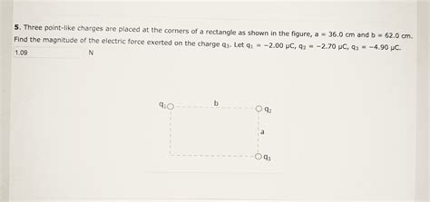 Solved Three Point Like Charges Are Placed At The Corners Of