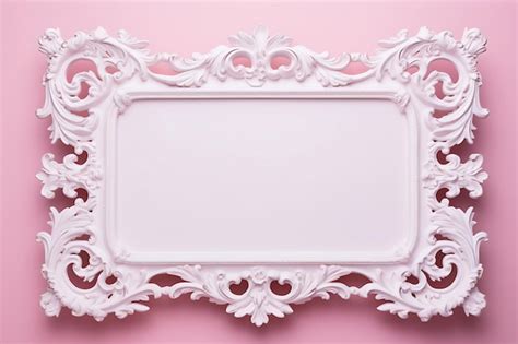 Premium Photo Angled Photo Frame On Pink Background