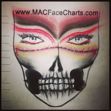 Final Face Chart For Fashionable Singer Zombie Madonna Face Chart